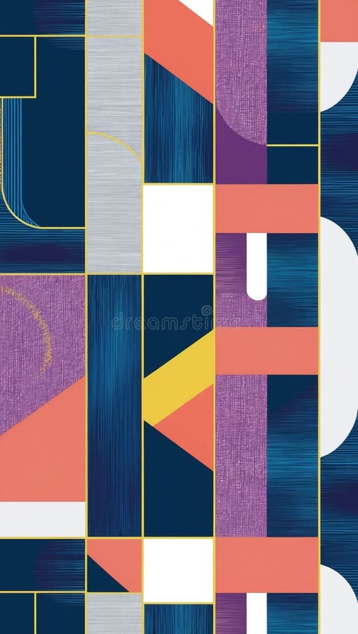 Trendy Geometric Pattern Featuring Bold Shapes and Subtle Textures with ...