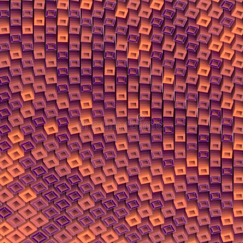 Trendy Geometric Pattern of Rotated Multicolored Boxes with a Striped ...