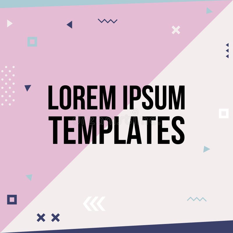 Trendy Geometric Templates for Social Media Posts. Stock Vector ...