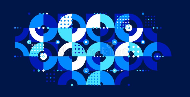 Trendy Geometric Vector Motif Over Dark Background, Abstract Geometry ...