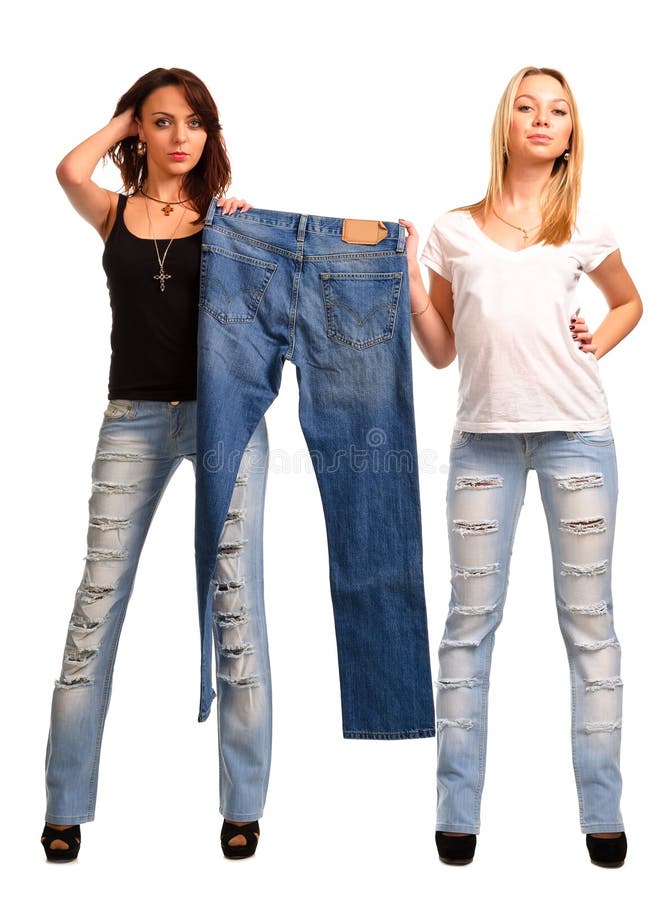 Trendy Girls Holding Up Outmoded Stock Photo - Image of lifestyle ...