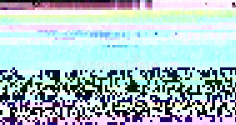 Trendy Glitch Pattern on Dark Background. Abstract Geometric Elements ...