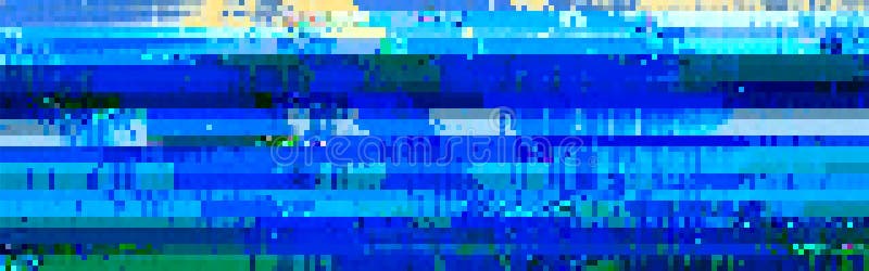 Trendy Glitch Pattern on Dark Background. Abstract Geometric Elements ...