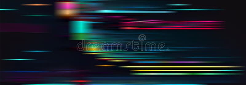 Trendy Glitch Pattern on Dark Background. Modern Style Vector. Abstract ...