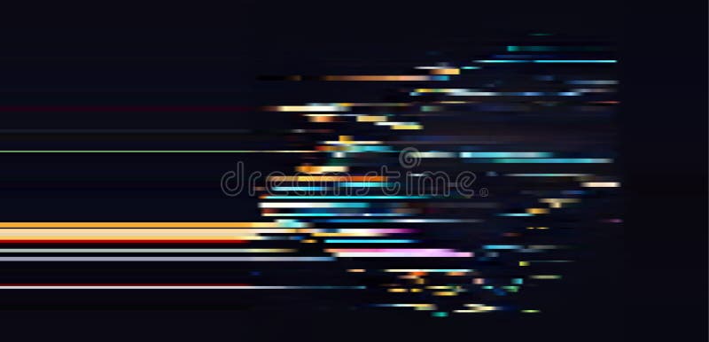 Trendy Glitch Pattern on Dark Background. Modern Style Vector. Abstract ...