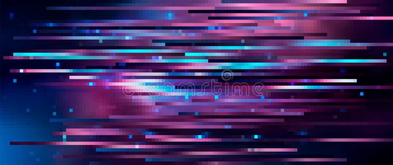 Trendy Glitch Pattern on Dark Background. Modern Style Vector. Abstract ...