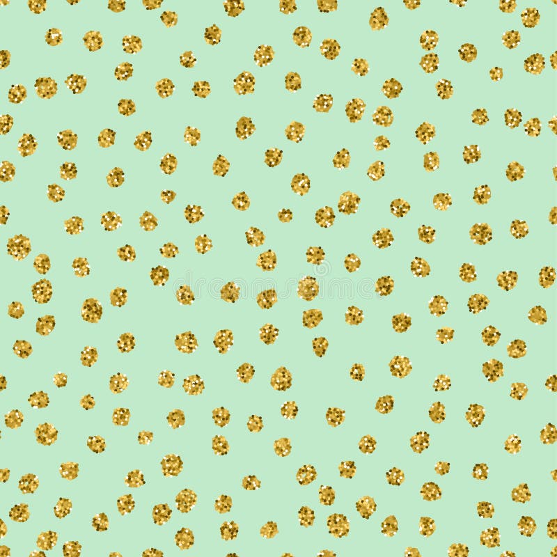 Trendy Gold Spot Vector Seamless Pattern. Stock Vector - Illustration ...