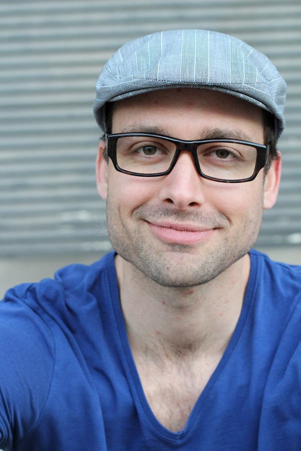 Trendy Good Looking Young Man Smiling Stock Image - Image of cute ...