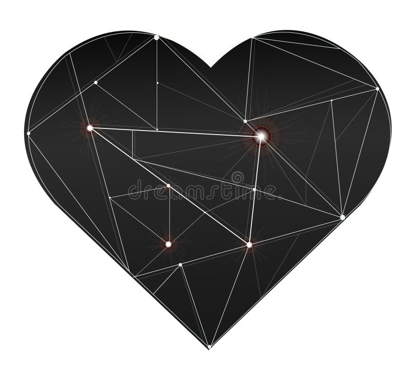 Trendy Gorgeous Illustration Light Line in Heart Symbol Vector Stock ...