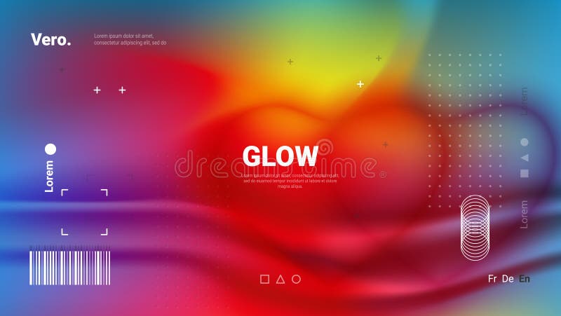 Trendy Graffiti Style Background Light Neon Blurred Shape. Modern ...