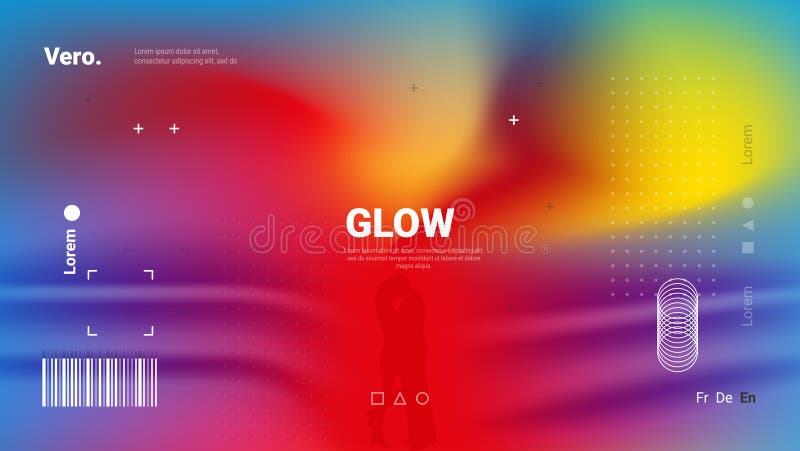 Trendy Graffiti Style Background Light Neon Blurred Shape. Modern ...