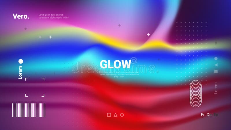 Trendy Graffiti Style Background Light Neon Blurred Shape. Modern ...