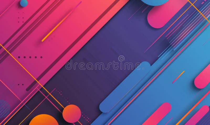 Trendy Graphic Design Background with Modern Abstract Lines Stock ...