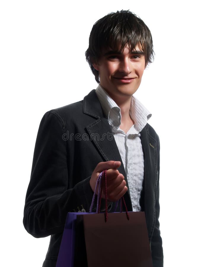 Trendy guy at shopping stock photo. Image of attraction - 5279700