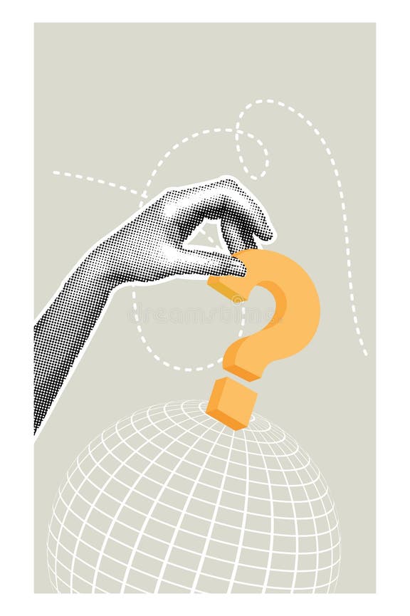 Trendy Halftone Collage of Business Concept. Vector Illustration of ...