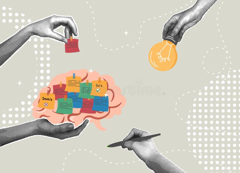 Collage Thought Stock Illustrations – 3,324 Collage Thought Stock ...