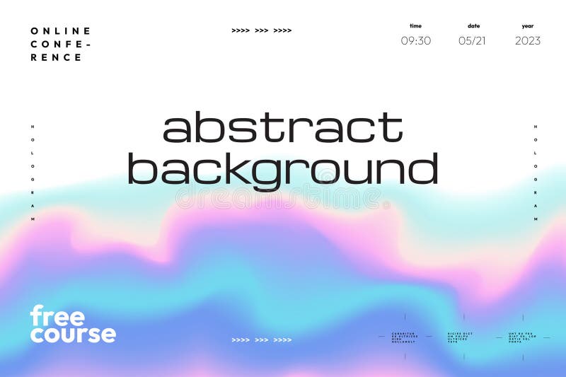 Trendy Hologram Background. Abstract Blurred Colorful Backdrop with ...