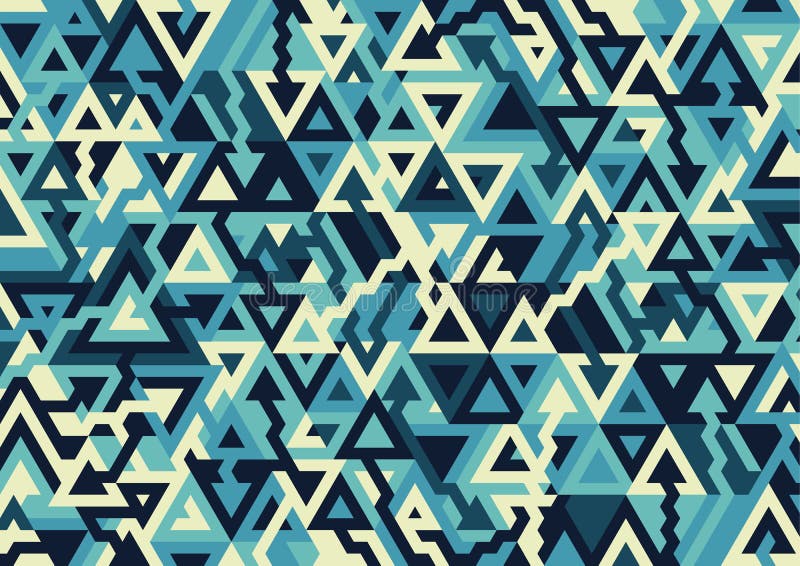 Trendy Horizontal Geometric Background. Abstract Triangle Pattern Field ...