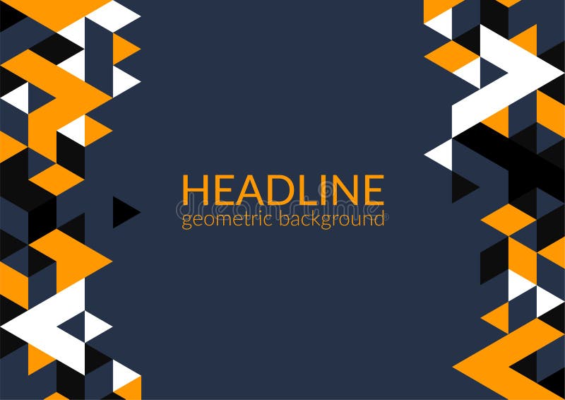 Trendy Horizontal Geometric Background, Triangle Pattern Field with ...