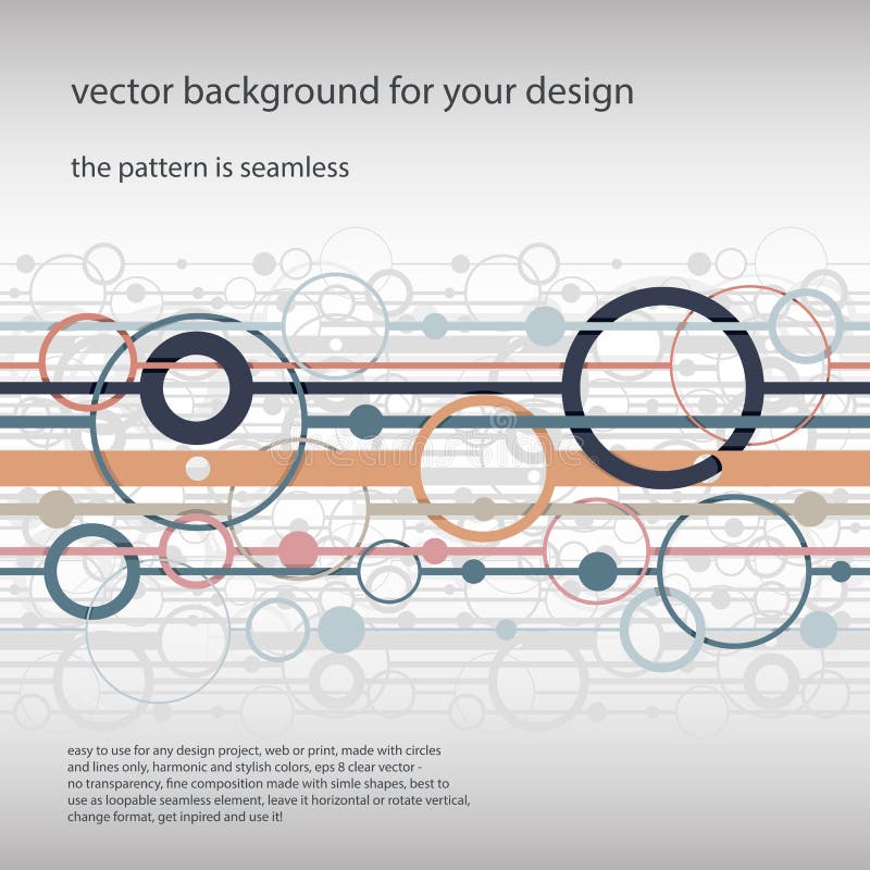 Trendy Horizontal Seamless Background. Stock Vector - Illustration of ...