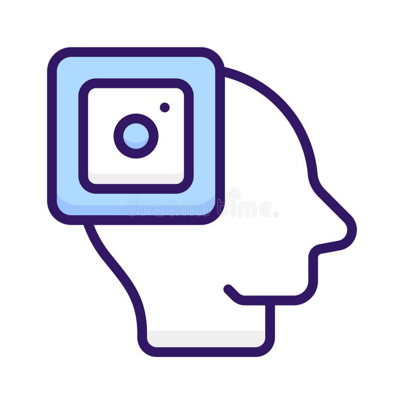 Trendy Icon Depicting Artificial Intelligence with a Focus on Vision ...