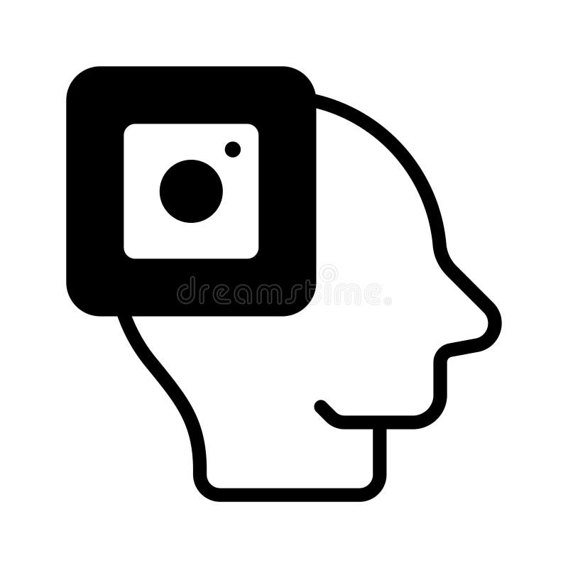 Trendy Icon Depicting Artificial Intelligence with a Focus on Vision ...