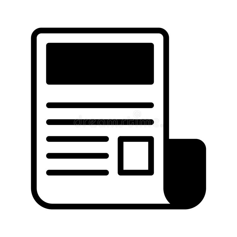 Trendy Icon of Newspaper in Style, Vector of Press Release Concept ...
