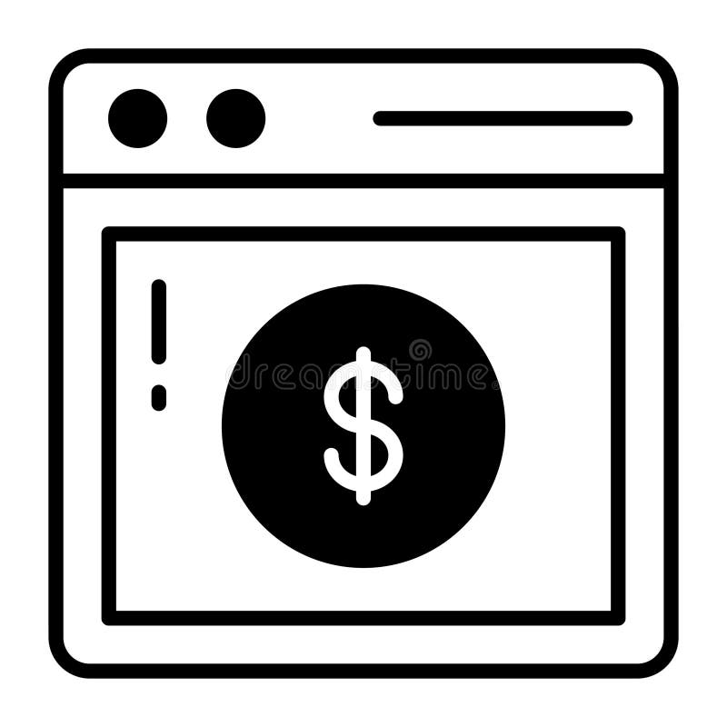 Trendy Icon of Online Payment Isolated on White Background Stock Vector ...