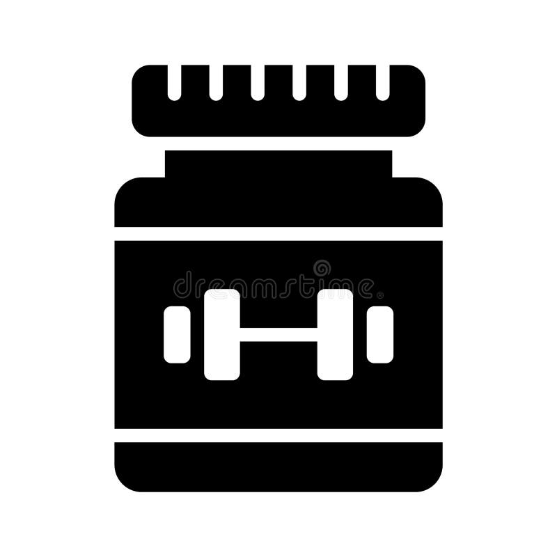 Trendy Icon of Protein Supplement Jar, Premium Vector Design Stock ...