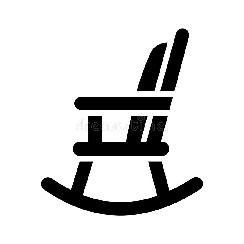 Trendy Icon of Rocking Chair in Editable Style, Ready To Use Icon Stock ...