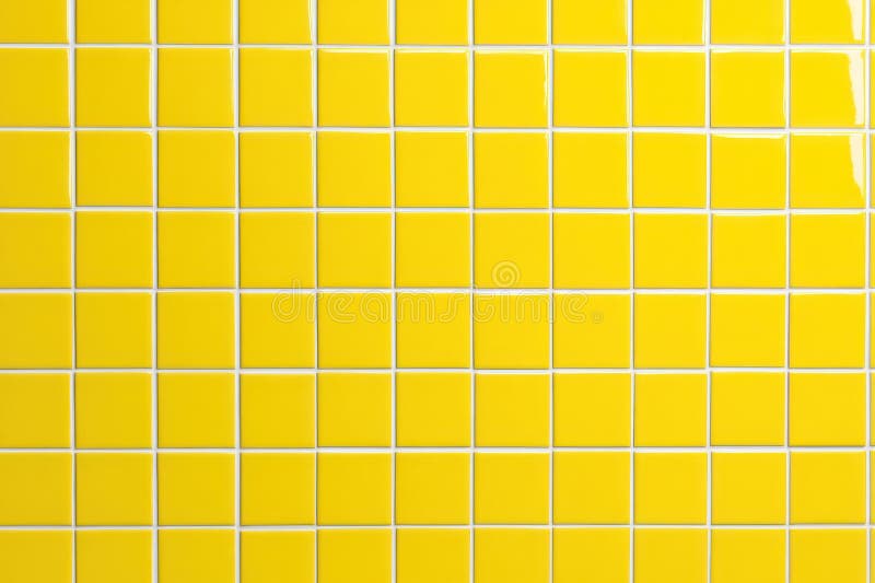 Trendy Interior Background: Yellow Ceramic Tile Texture Pattern in ...