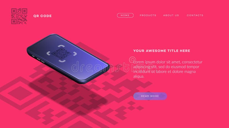 Trendy Isometric Vector Smartphone. Web Template for Header, Mobile App ...