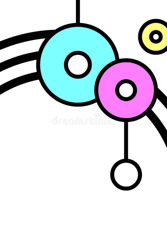 Trendy Memphis Group Style Poster Color Background Stock Vector ...