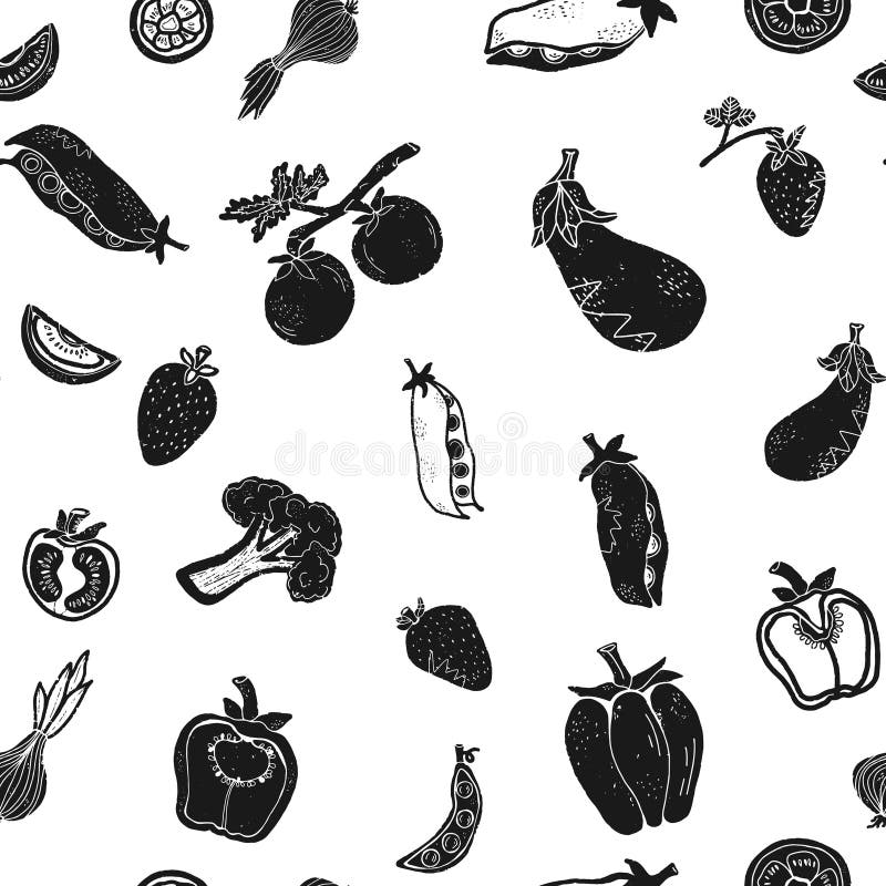 Trendy Minimalism Modern Vegetable Pattern Grunge, Shabby Texture of ...