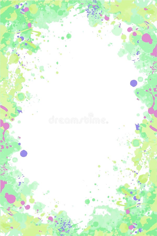 Neo Mint Green Vector Splattered Frame Stock Vector - Illustration of ...