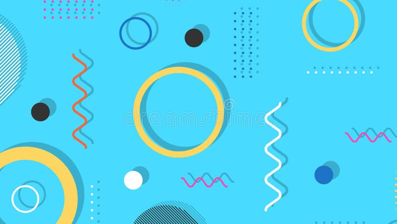 Trendy Modern Abstract Background with Memphis Elements Stock Vector - Illustration of gradient ...