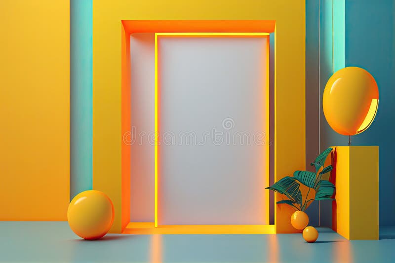 Trendy Modern Design Background with Colorful Shapes, Geometric ...