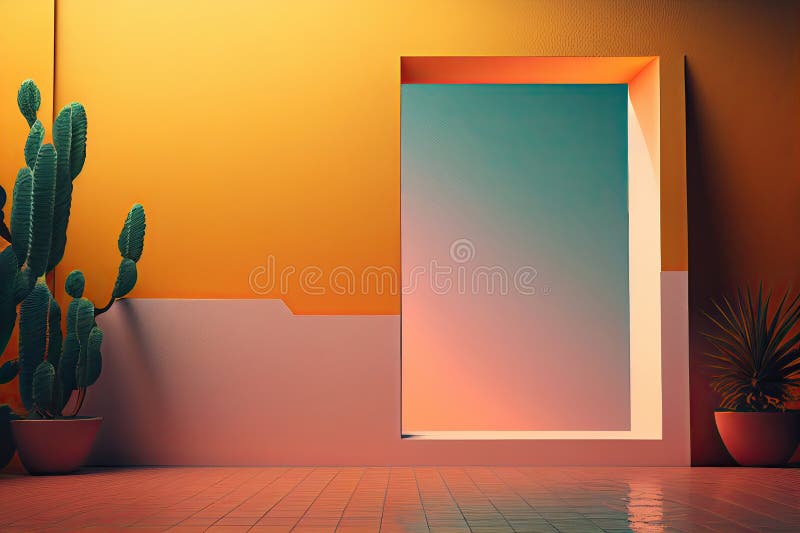 Trendy Modern Design Background with Colorful Shapes, Geometric ...