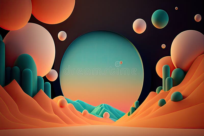 Trendy Modern Design Background with Colorful Shapes, Geometric ...