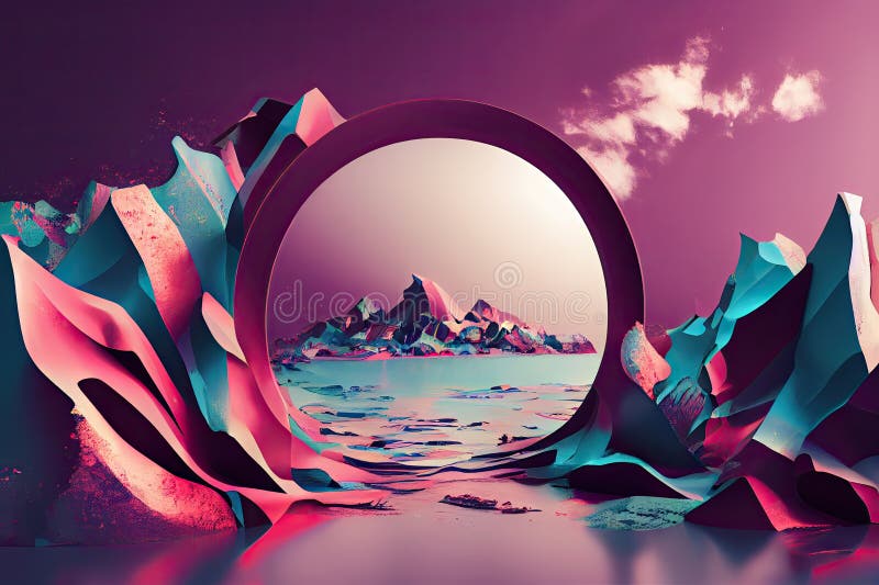 Trendy Modern Design Background with Colorful Shapes, Geometric ...