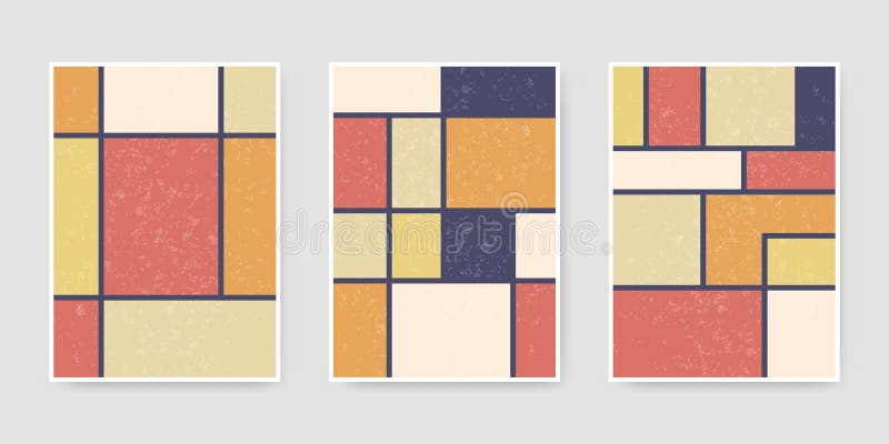 Trendy Modern Set of Minimalistic Geometric Compositions.Design for ...