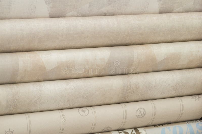 Trendy Multicolored Modern Design Rolls Wallpaper As Background. Luxury ...