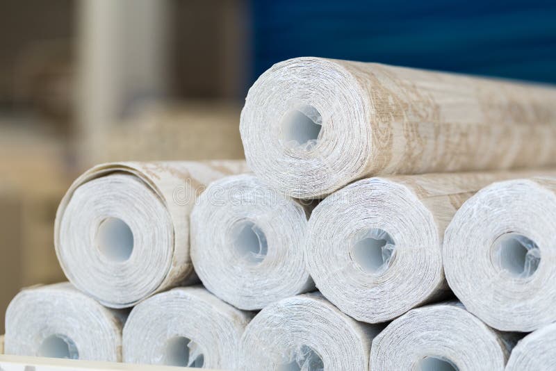 Trendy Multicolored Modern Design Rolls Wallpaper As Background. Luxury ...