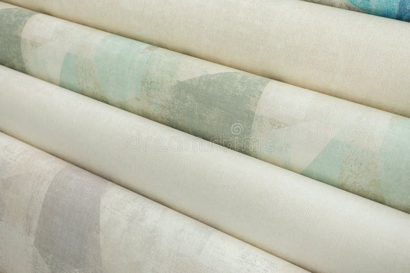 Trendy Multicolored Modern Design Rolls Wallpaper As Background. Luxury ...