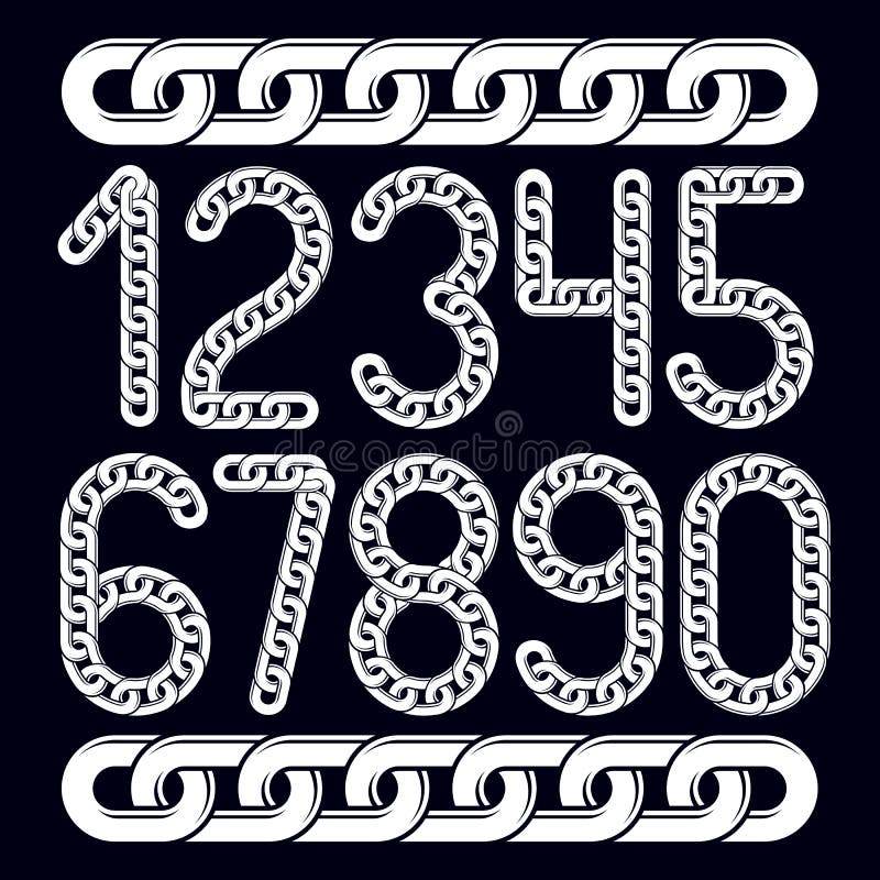 Trendy Numbers Collection, Vector Numeration. Created Using Chrome ...