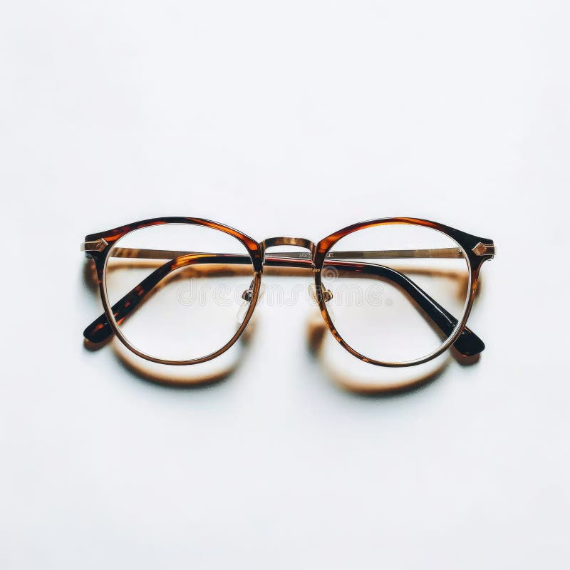 Trendy Optical Frame, Black Eyeglass Frame Isolated on White Background ...