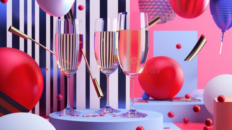 Trendy Party Advertisement Showcasing Modern Graphics and Sleek Design ...