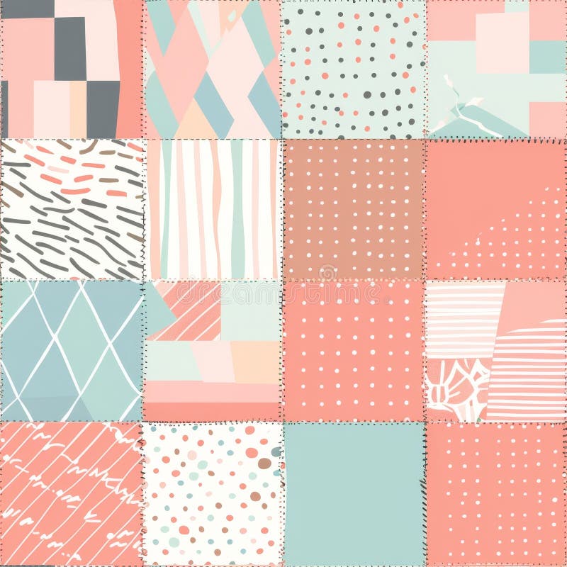 A Patchwork of Geometric Shapes and Patterns Form a Captivating Meadow ...