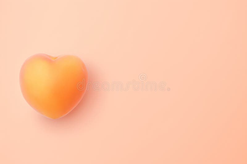 Trendy Peach Heart Valentine S Day. Generative AI Stock Illustration ...