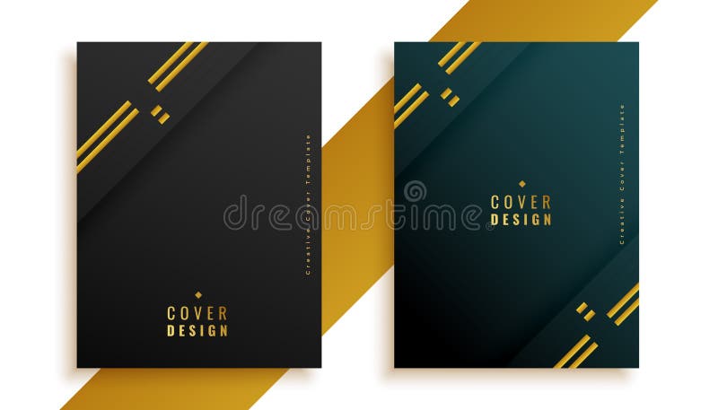 Trendy and Premium Corporate Cover Layout for Presentation Stock Vector ...
